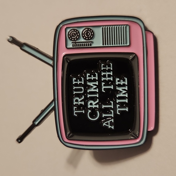 Boutique | Accessories | True Crime All The Time Enamel Pin | Poshmark